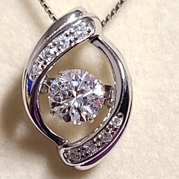 JTV | Jewelry | Moissanite Fire Platineve Pendant With Dancing Diamond ...